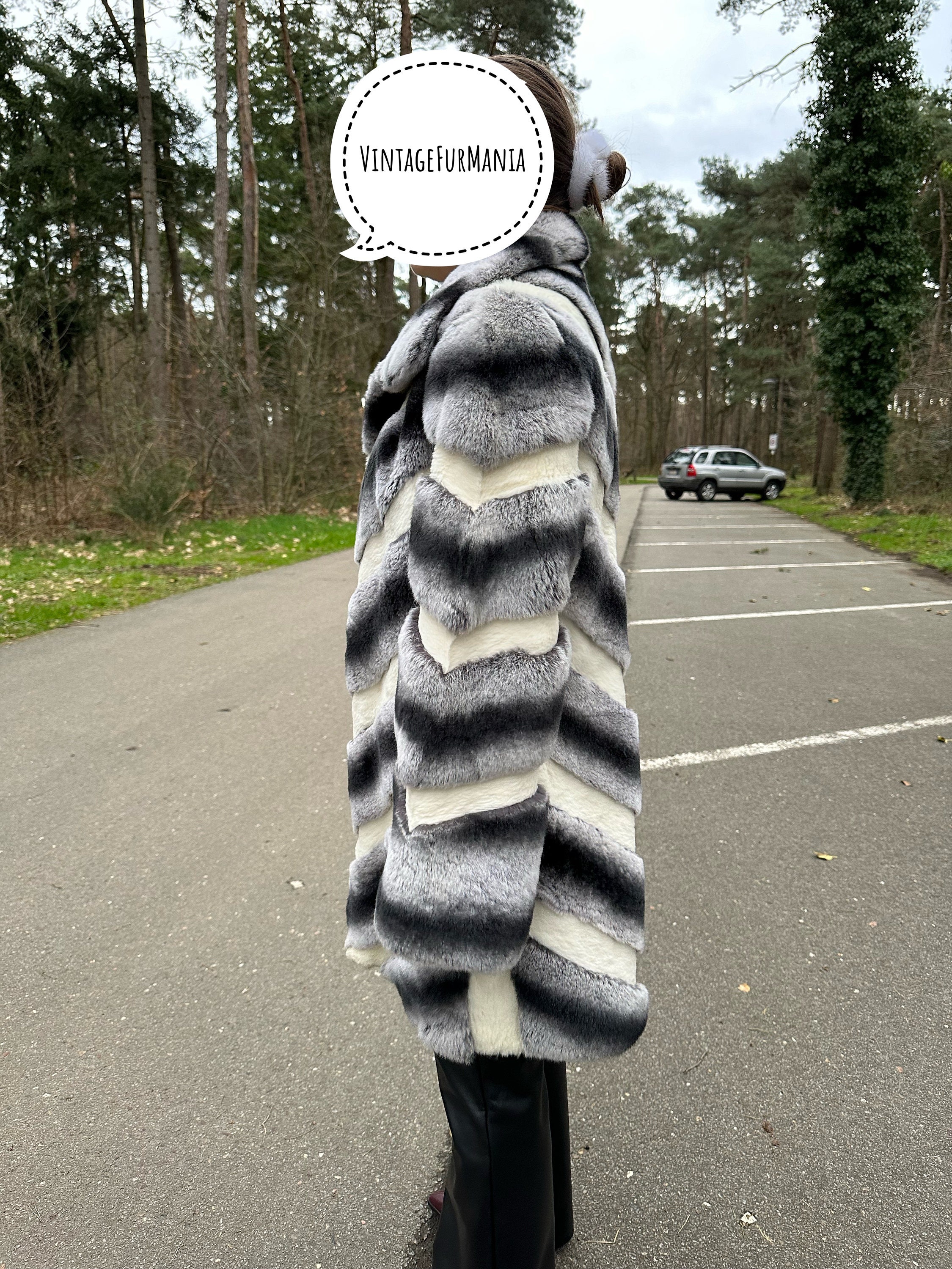 Rex Rabbit Fur Coat Small Size, Soft and Stylish Real Fur Coat for ...