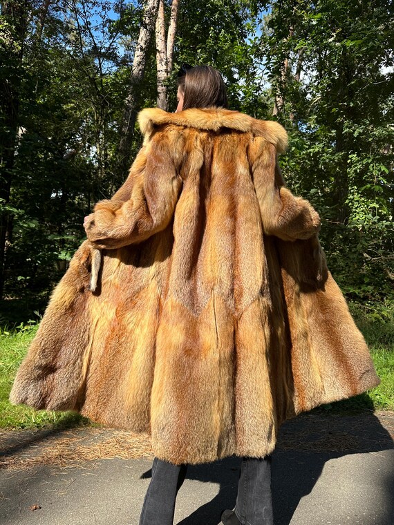 Long Red Fox Fur Coat, Small Size, Luxuriously Soft &… - Gem