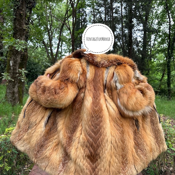 Red Fox Fur Coat - Etsy