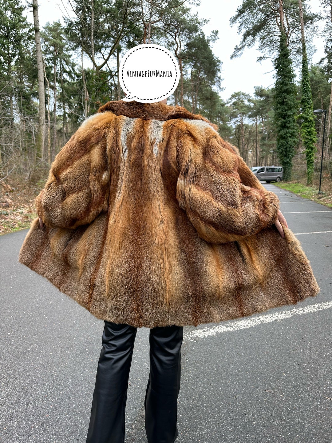Red Fox Fur Coat, Medium Fox Fur Coat, Red Fox Fur Jacket, Real Fur ...