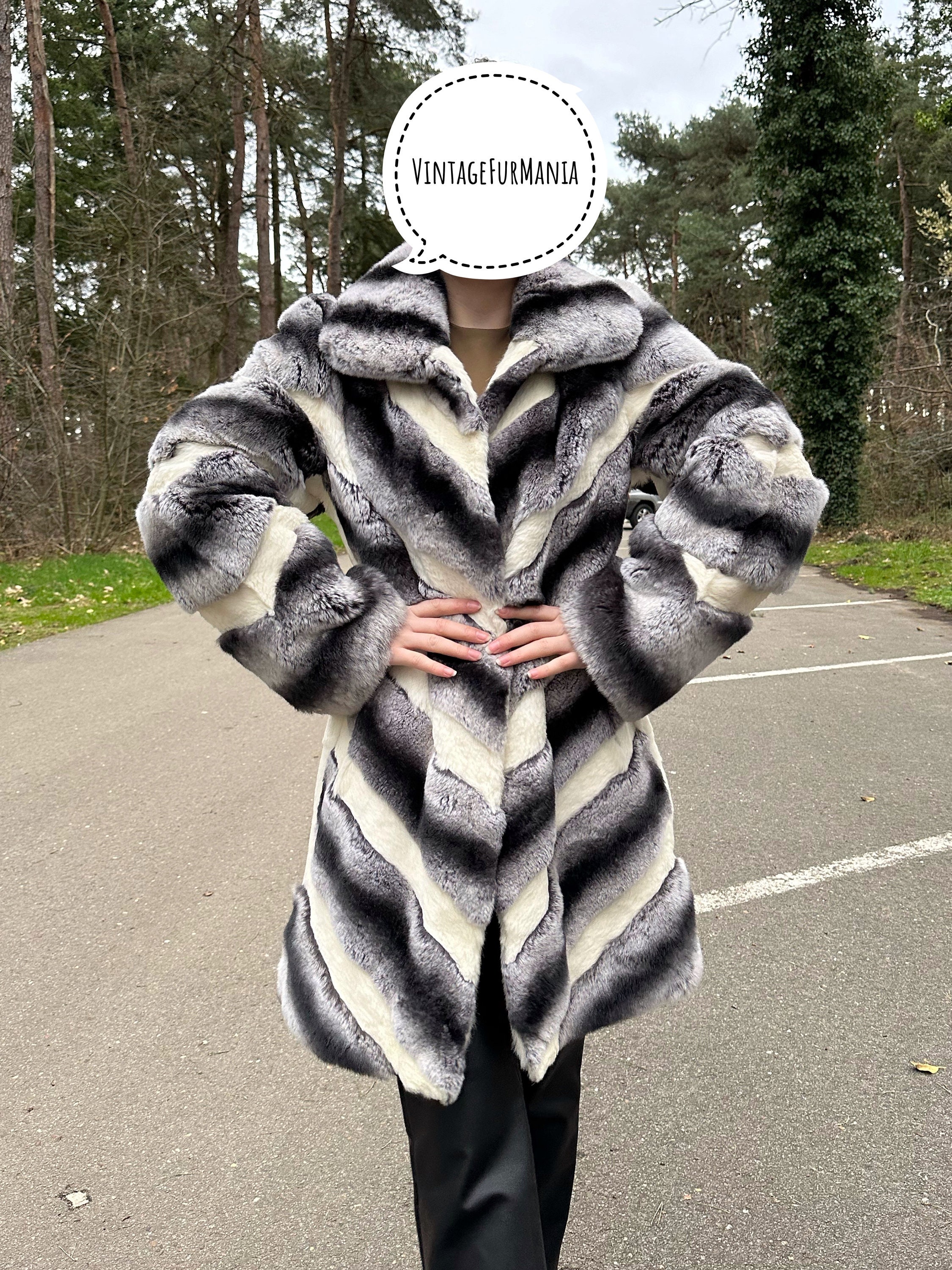 Rex Rabbit Fur Coat Small Size, Soft and Stylish Real Fur Coat for ...