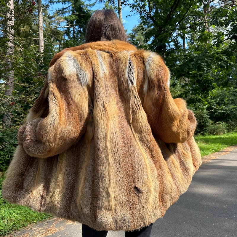 Red Fox Fur Coat - Etsy