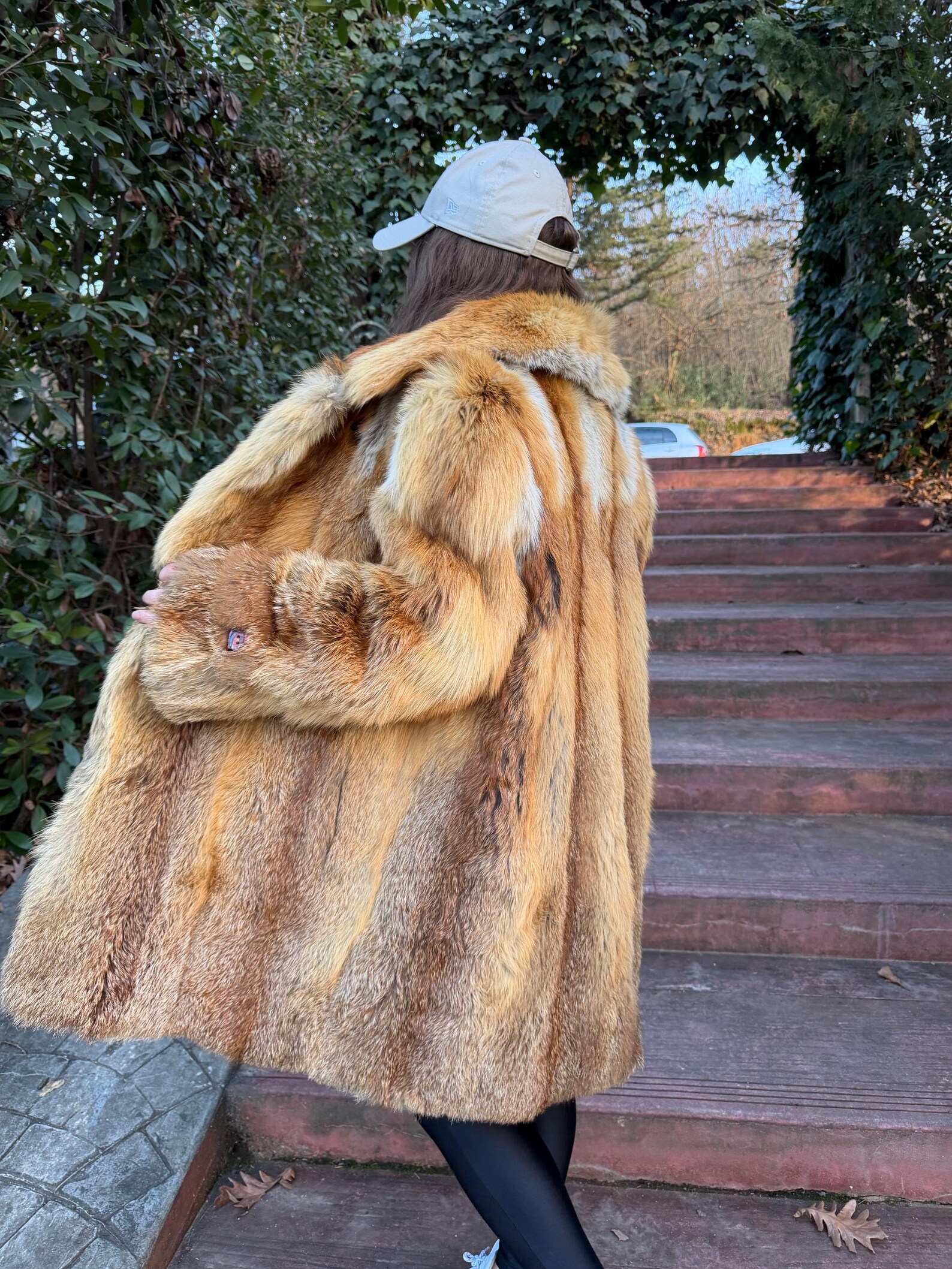 Red Fox Coat, XL Size, Red Fox Fur, Real Fur, Vintage Fur Coat, Fox ...