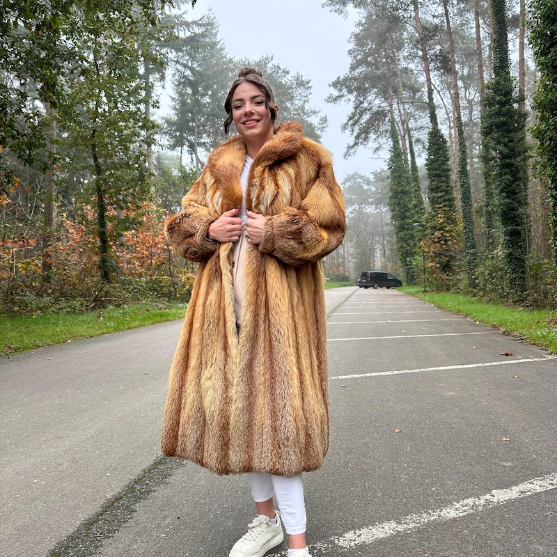 Red Fox Fur Coat - Etsy