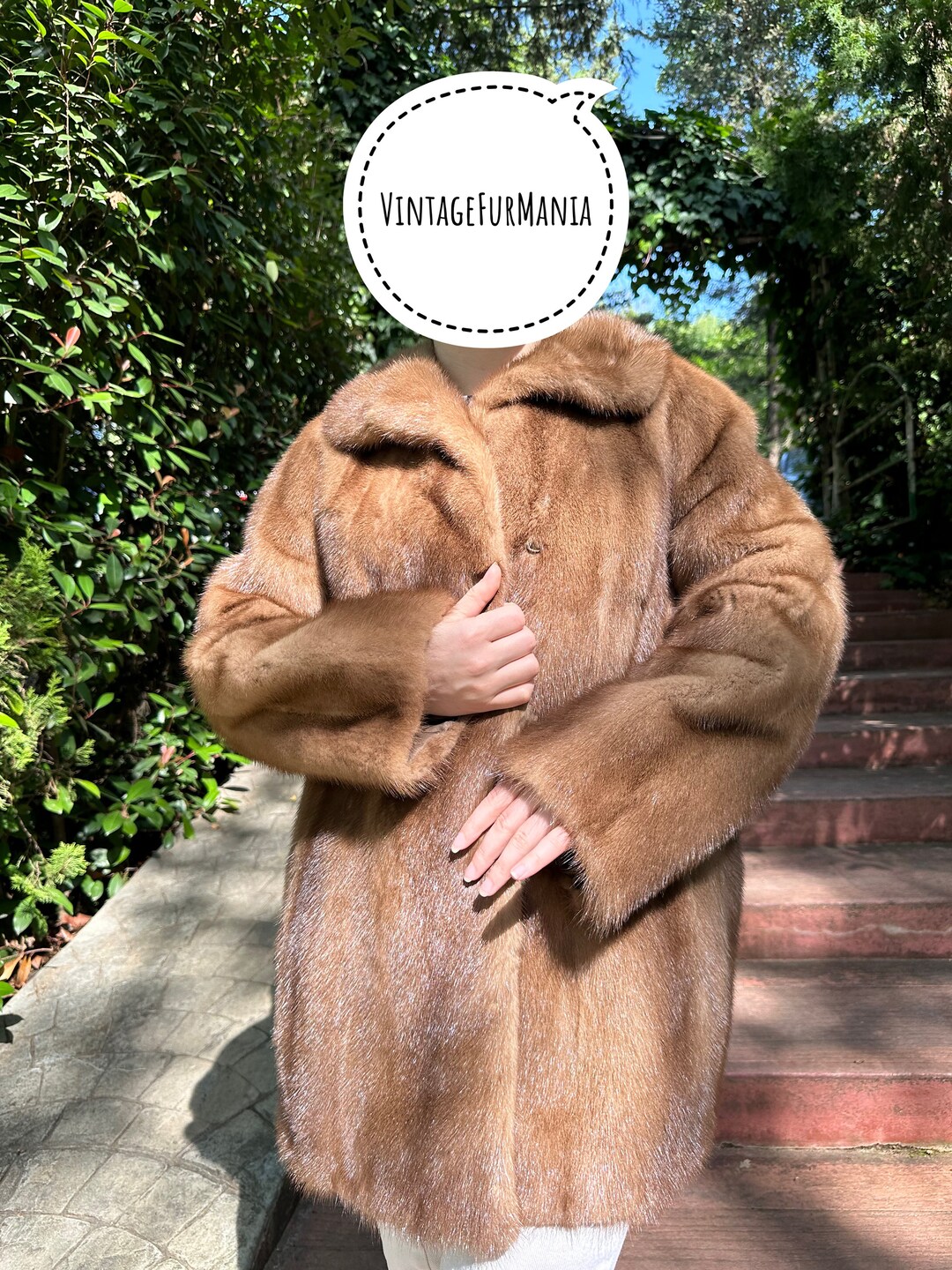 Stylish Golden Mink Jacket, M/L Size Mink Jacket, Chic Mink Jacket ...