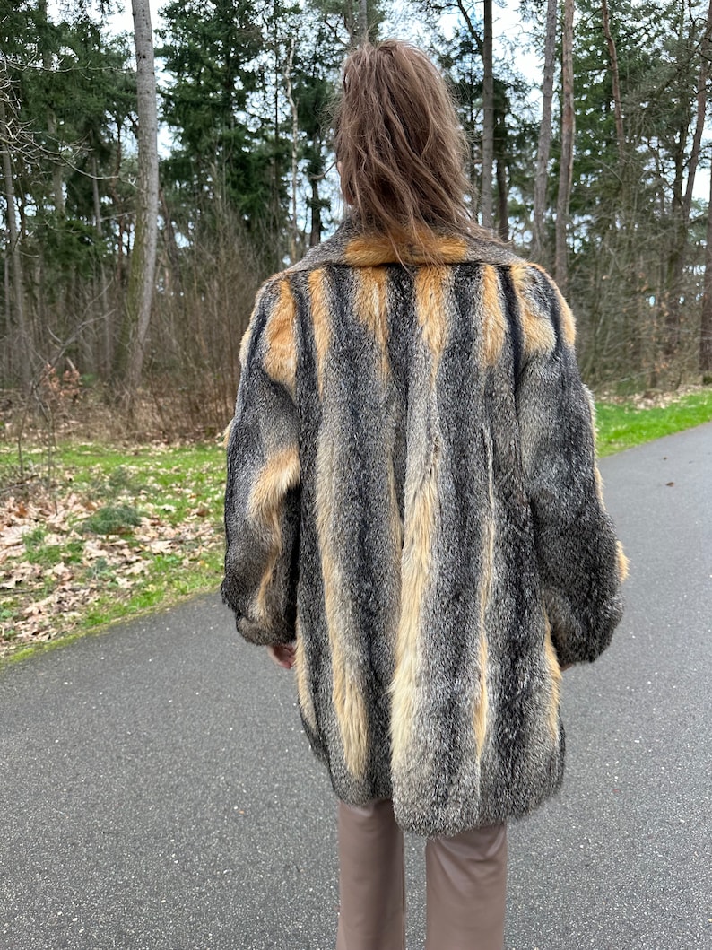 Gray Fox Fur Coat, Fox Coat, Fur Coat, Luxury Real Grey Fox Fur Coat ...