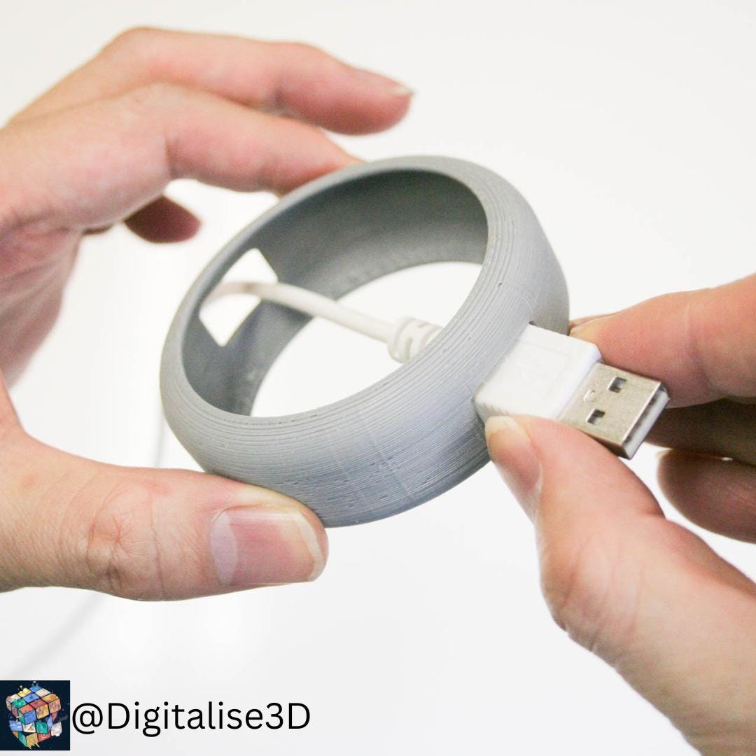 USB Cable Reel, 3D Printing, STL File Digital Download, Space Saving ...