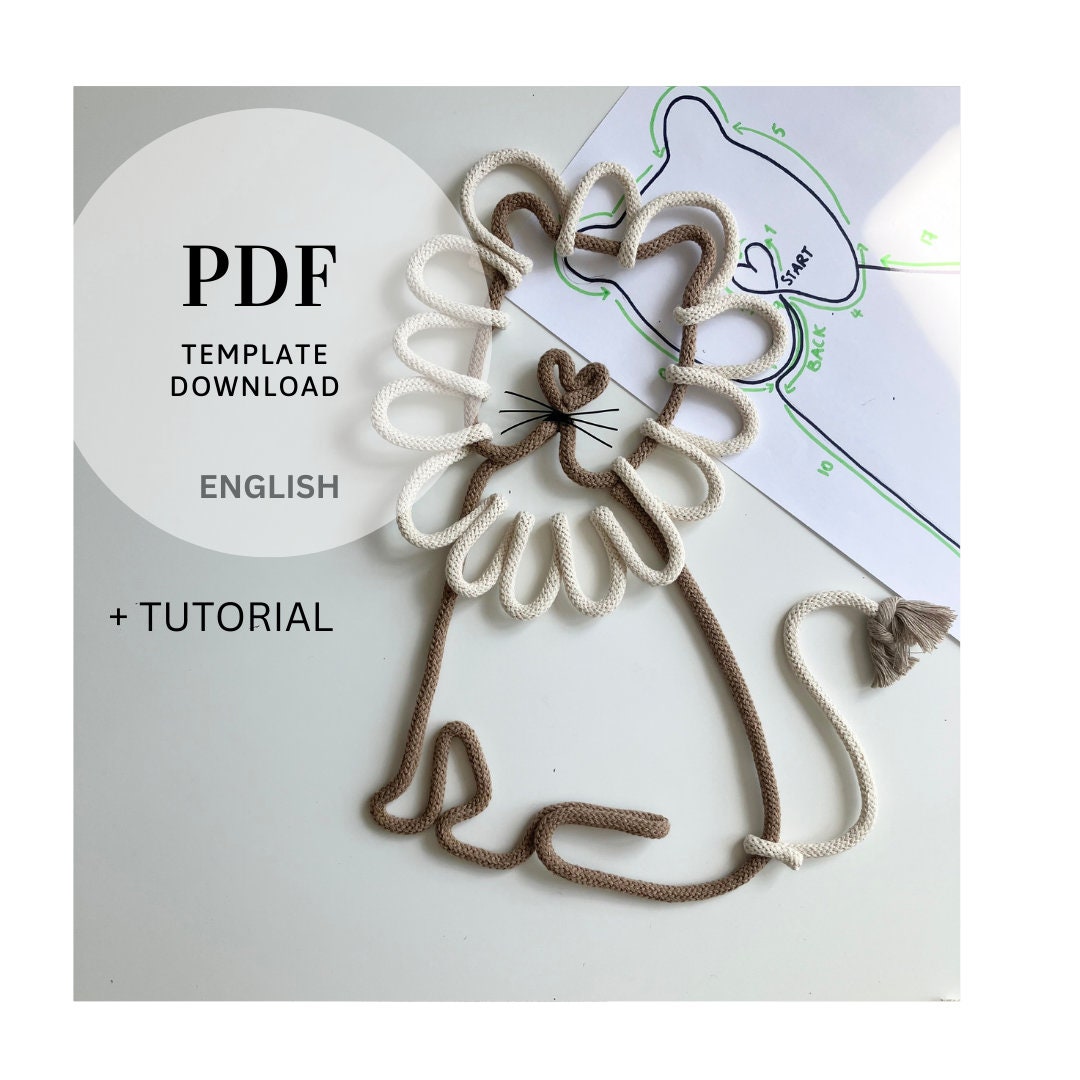 Knitted Wire Lion Template & Tutorial: Nursery Decor (PDF Download) - Etsy