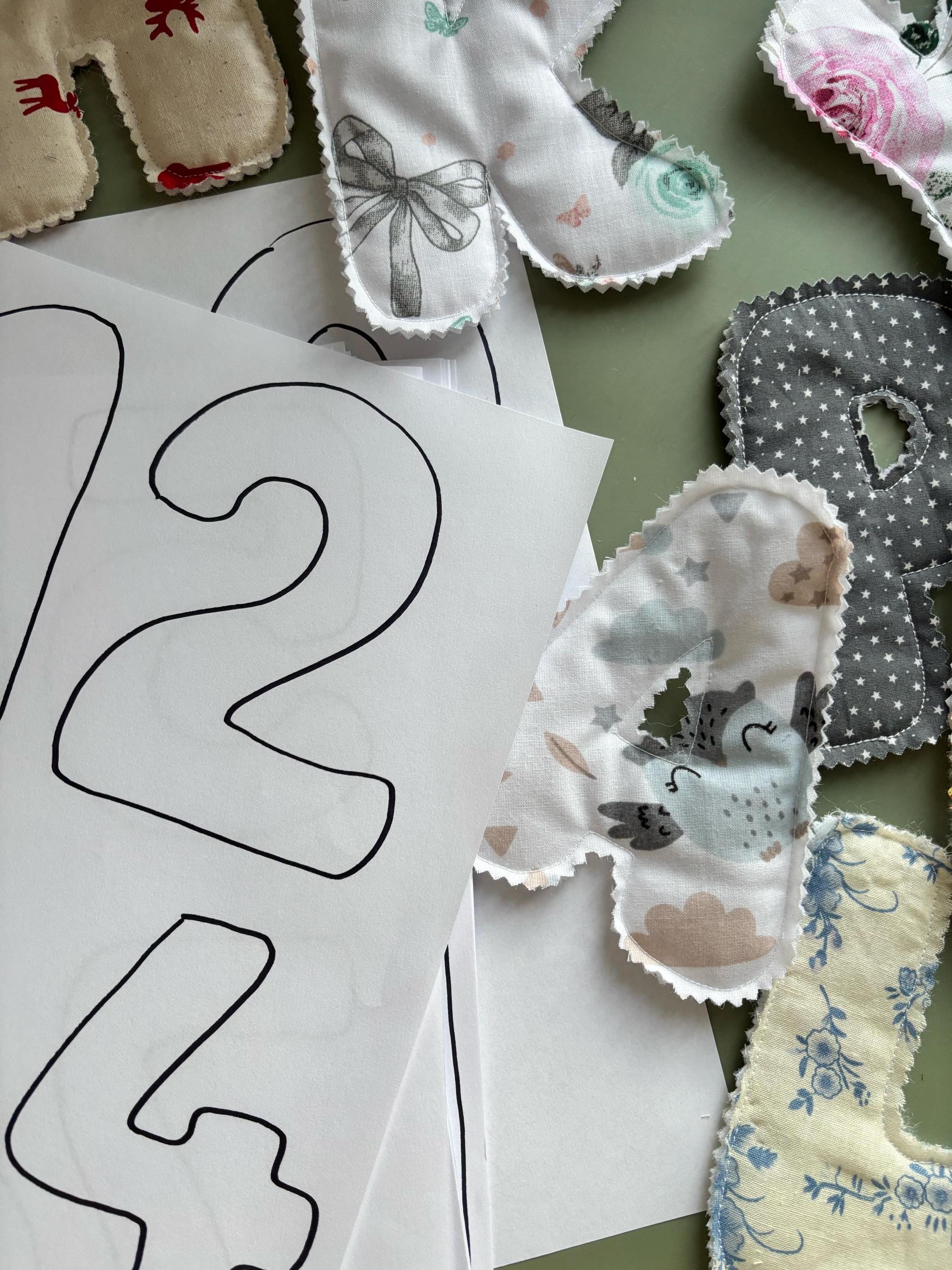 4.25 Inch Fabric Letters and Numbers Template | Printable Alphabet ...