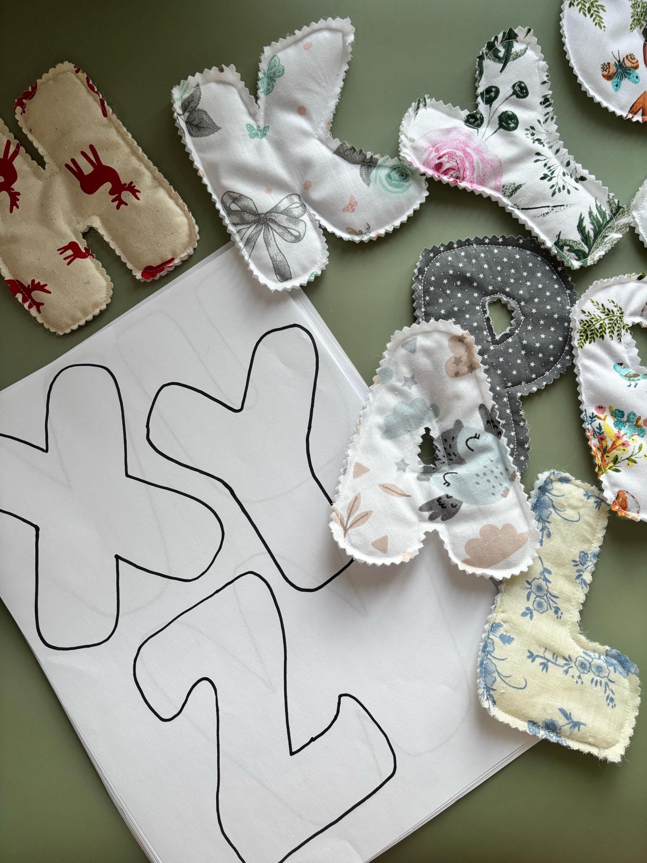 4.25 Inch Fabric Letters and Numbers Template | Printable Alphabet ...