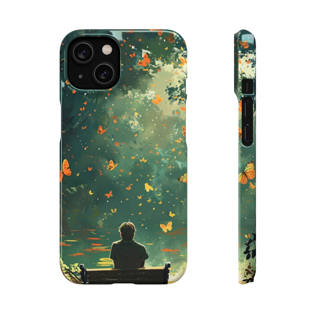 Man Sitting on a Bench Phone Case, Fit for iPhone 14 13 12 11 X XR 8 7 ...