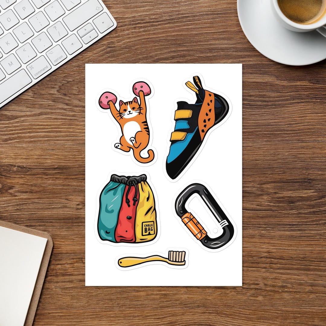 Climbing Enthusiast Vinyl Stickers Ideal Bouldering Lovers Gift and ...