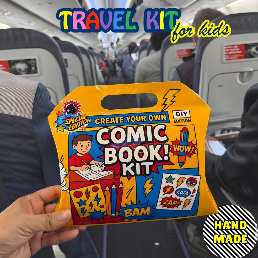 Travel Kit for Kids – Quiet Travel Activity Set With Coloring & Drawing ...