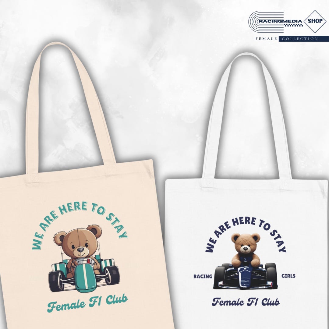 Cute F1 Merch - Female Formula 1 Tote Bag 'we Are Here to Stay.' - Etsy