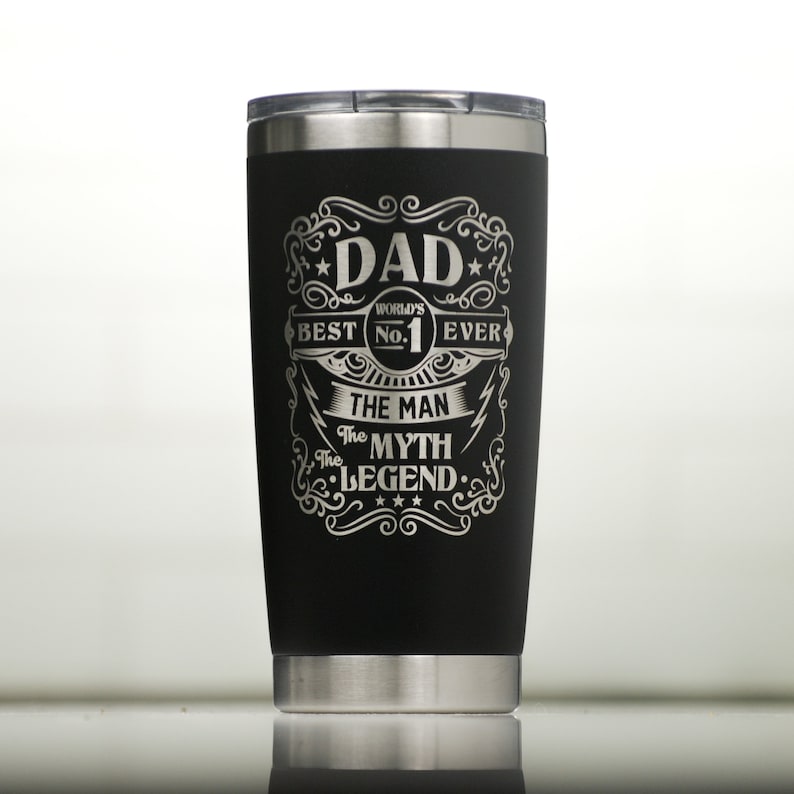 Dad the Legend Whiskey Label Custom Engraved Personalized 20 Oz Tumbler ...