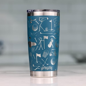 Personalized Golf Tumbler, Custom Engraved 20oz Golf Gift for Men ...
