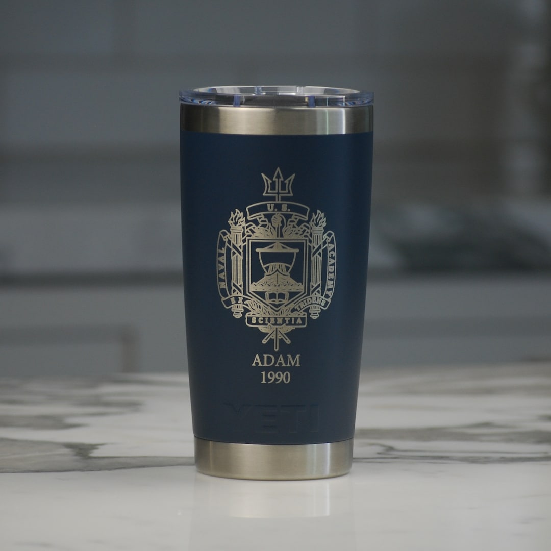 US Naval Academy Crest and Flag 20oz Tumbler USNA, Personalized 20oz ...