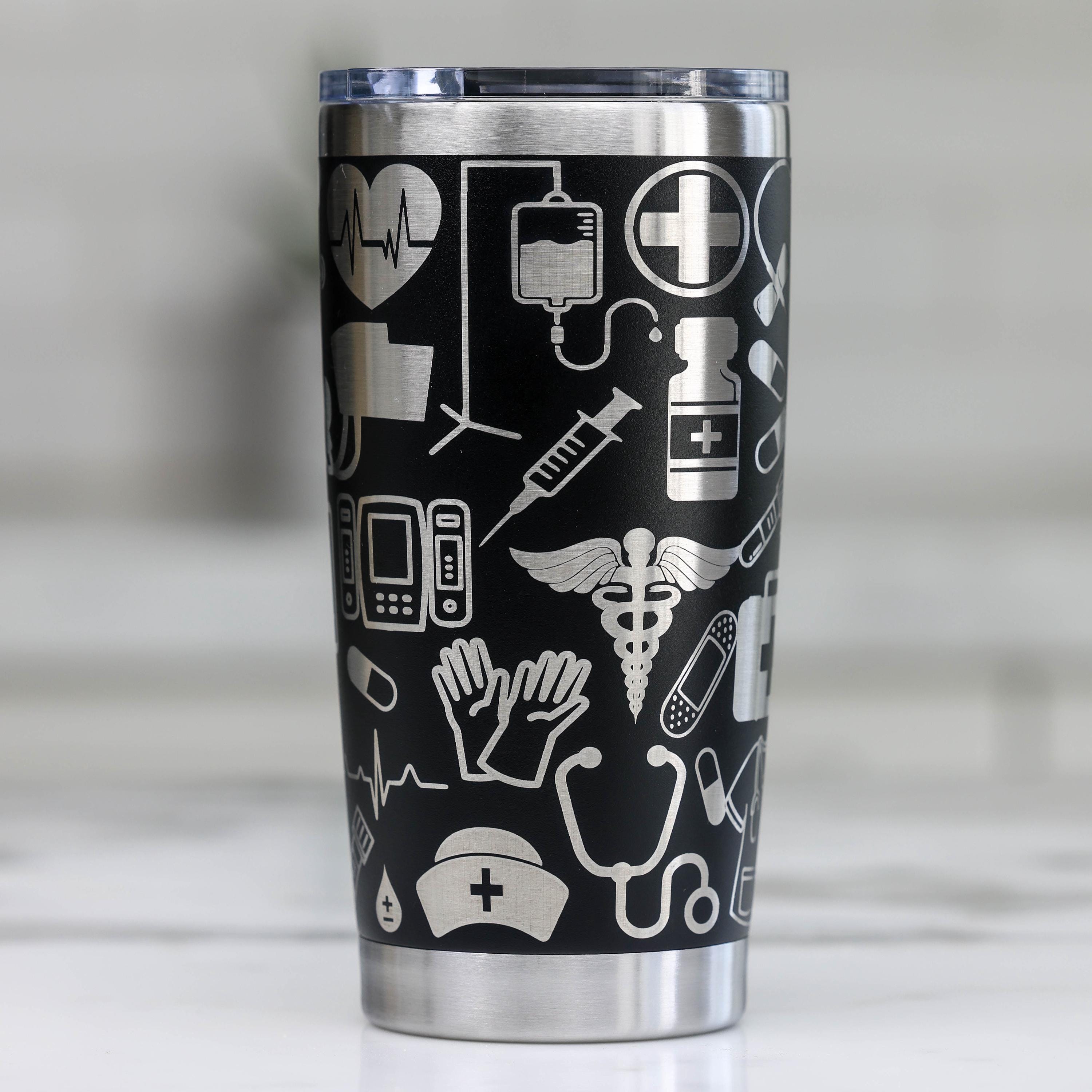 Engraved RN Nurse YETI Tumbler: 20oz Tumbler Full Wrap Design - Etsy