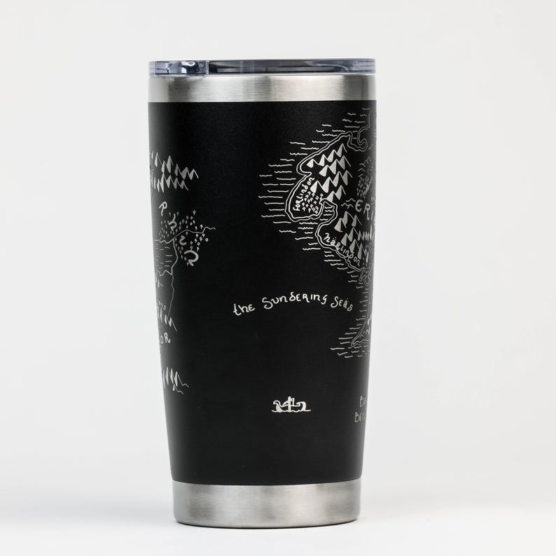 Middle Earth Style Map Custom Engraved 20oz Cup, Signature Series and ...