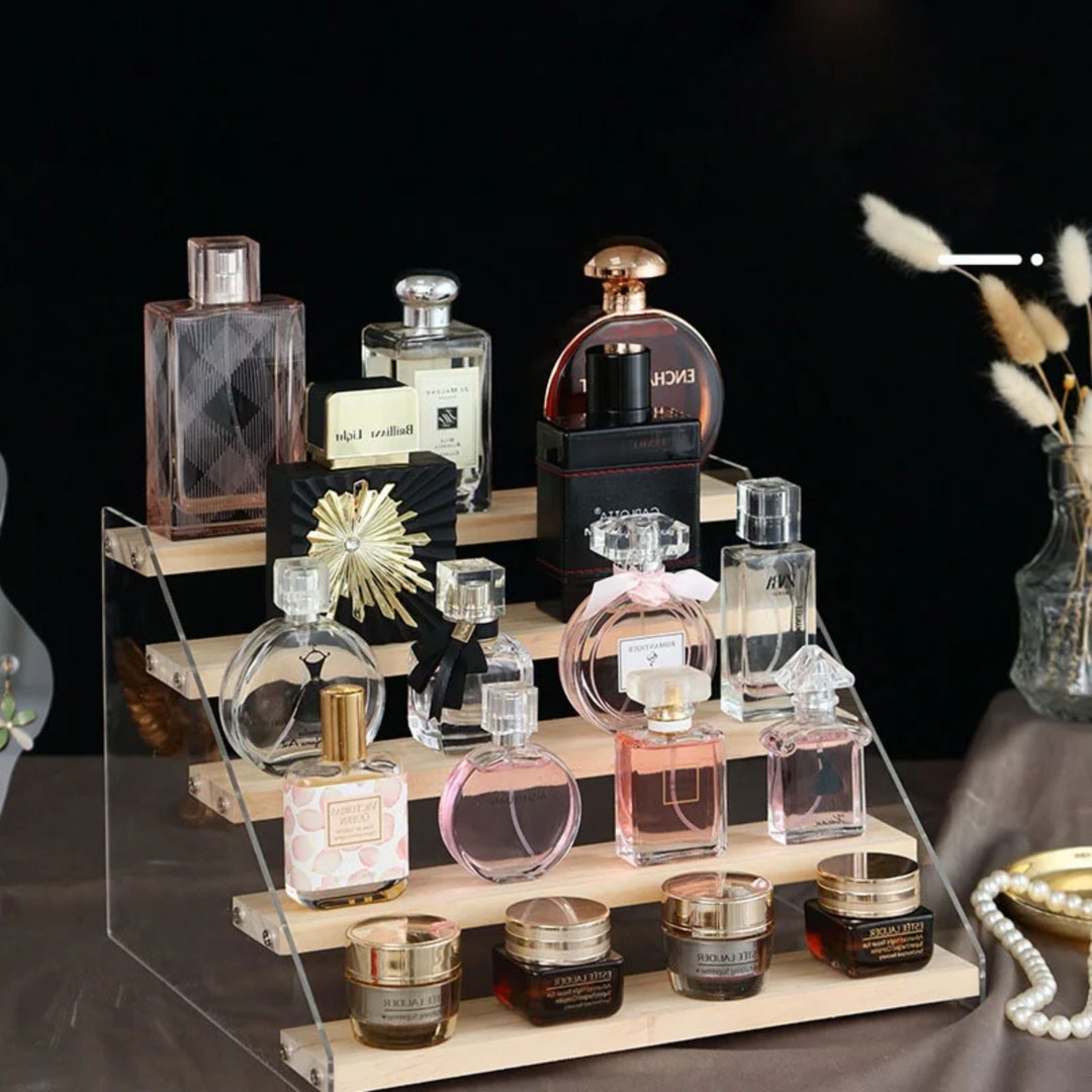 Handcrafted Acrylic and Beech Wood Decorative Display Stand, DIY Stand ...