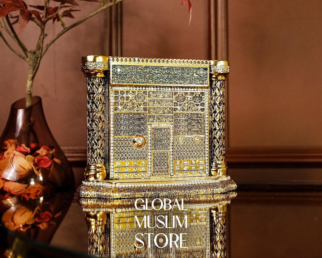 Gold Islamic Greeting Gate Figurine With Columns | Bab Al-salam Door ...