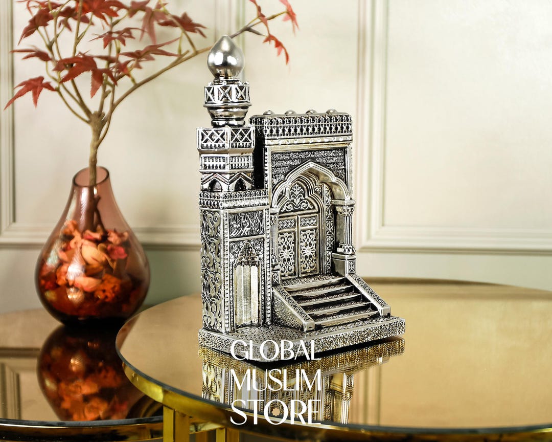 Mihrab and Minbar Islamic Decorative Figurine | Silver Handmade Muslim ...