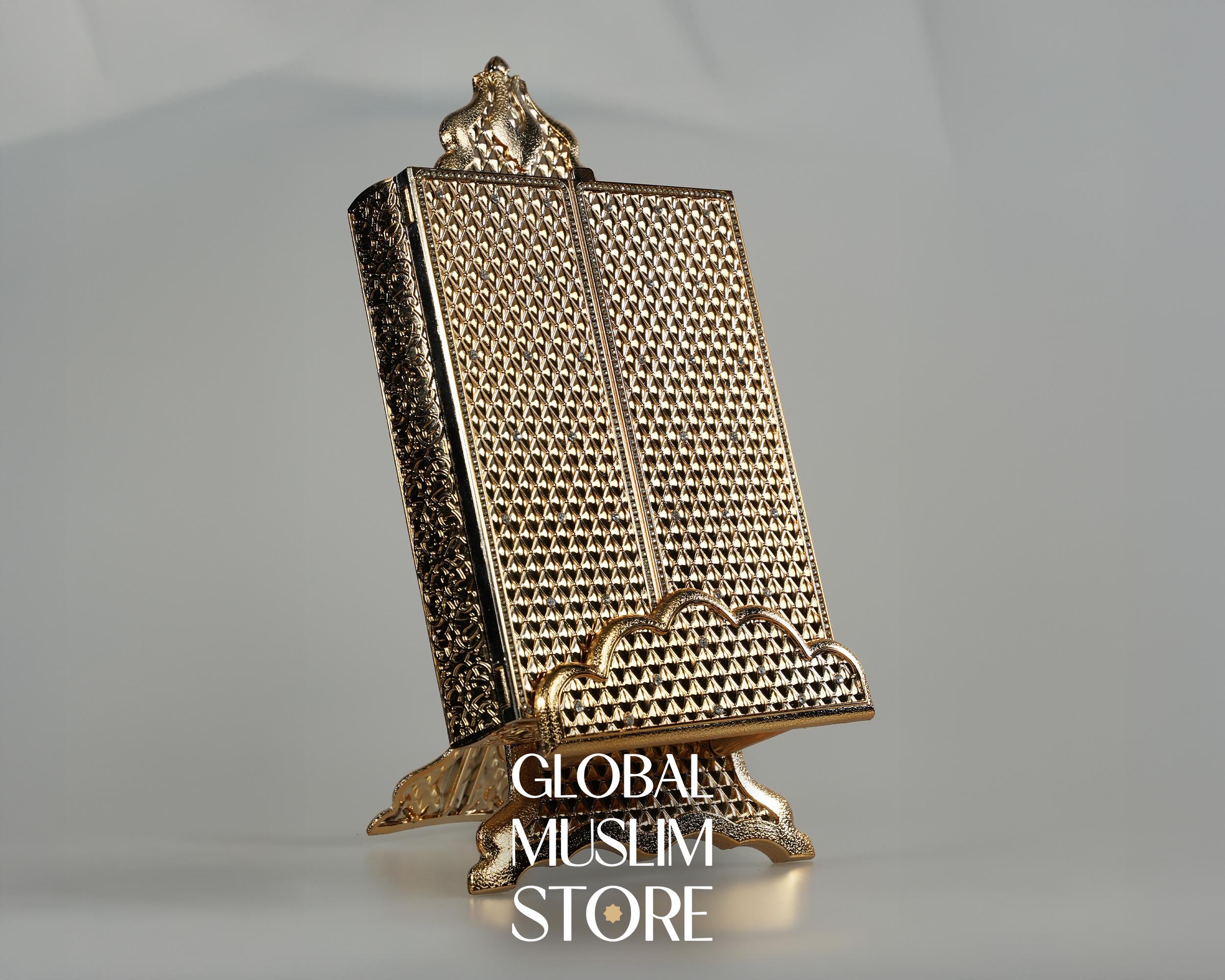 Quran Box, Gold Quran Case, Luxury Quran Cover With Stand - Etsy