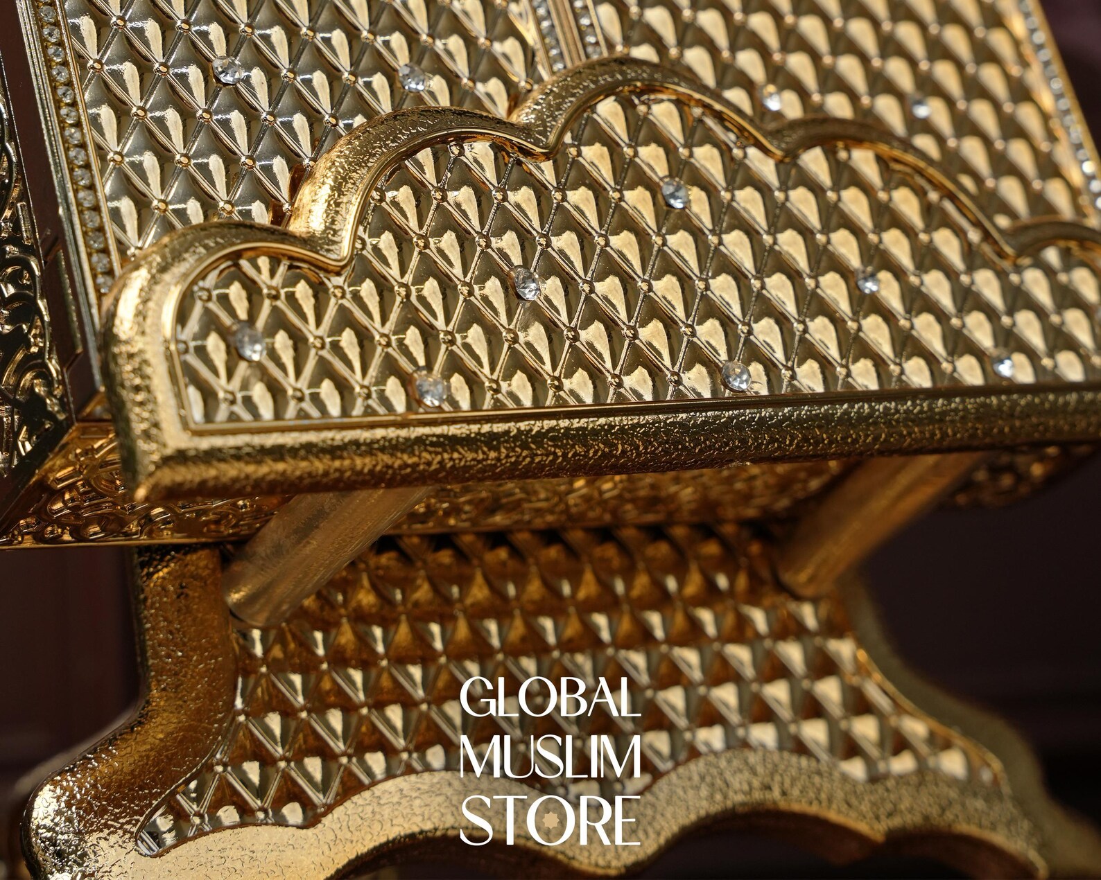 Quran Box, Gold Quran Case, Luxury Quran Cover With Stand - Etsy