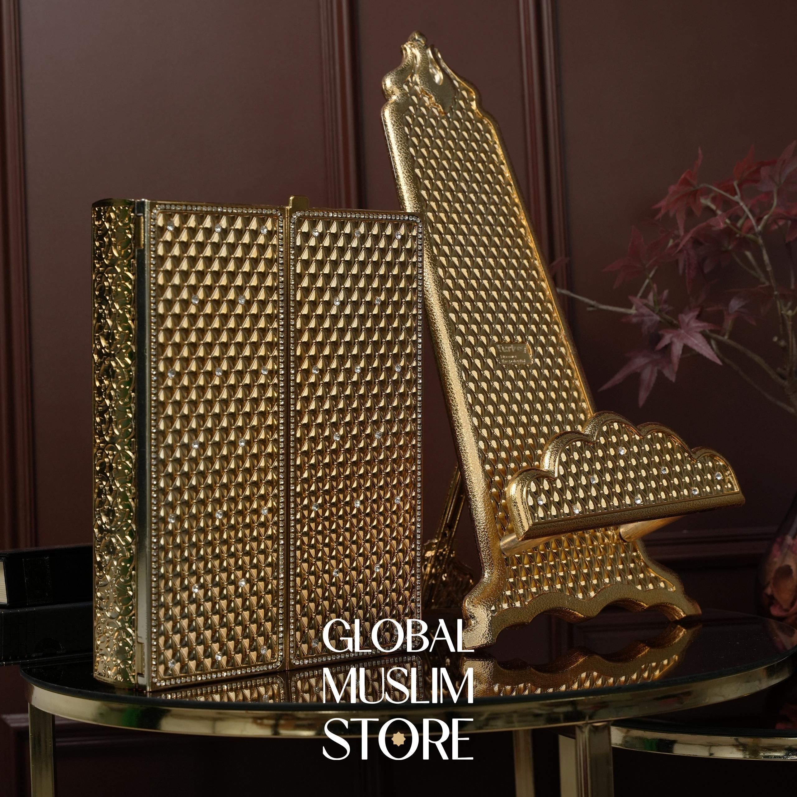 Quran Box, Gold Quran Case, Luxury Quran Cover With Stand - Etsy