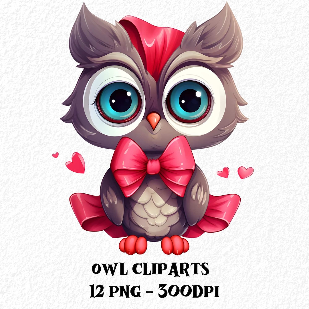 Cute Valentines Day Owl Clipart Bundle Owl High Quality Cliparts ...