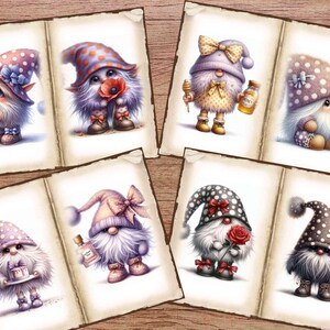 Gnomes Junk Journal Printable Pages: Shabby Chic Scrapbook (digital ...