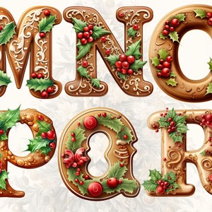 Christmas Gingerbread Cookies Png Christmas Alphabet Png Decorative ...