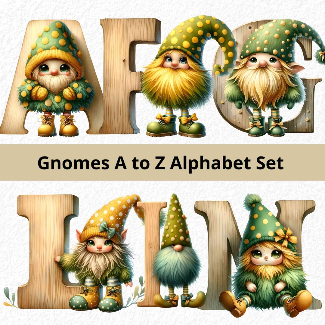 Gnomes Letters Png Gnomes Alphabet Png Decorative Letters Wooden ...