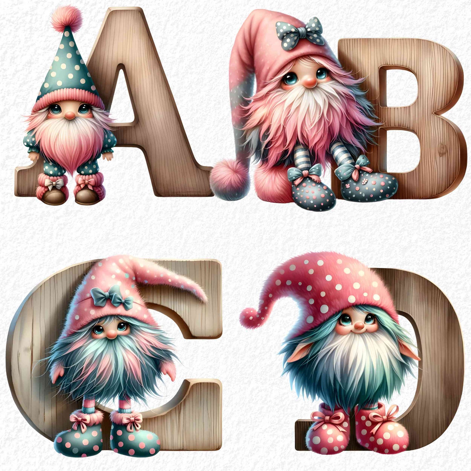 Gnomes Letters Png Gnomes Alphabet Png Decorative Letters Wooden ...