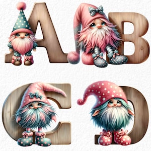 Gnomes Letters Png Gnomes Alphabet Png Decorative Letters Wooden ...