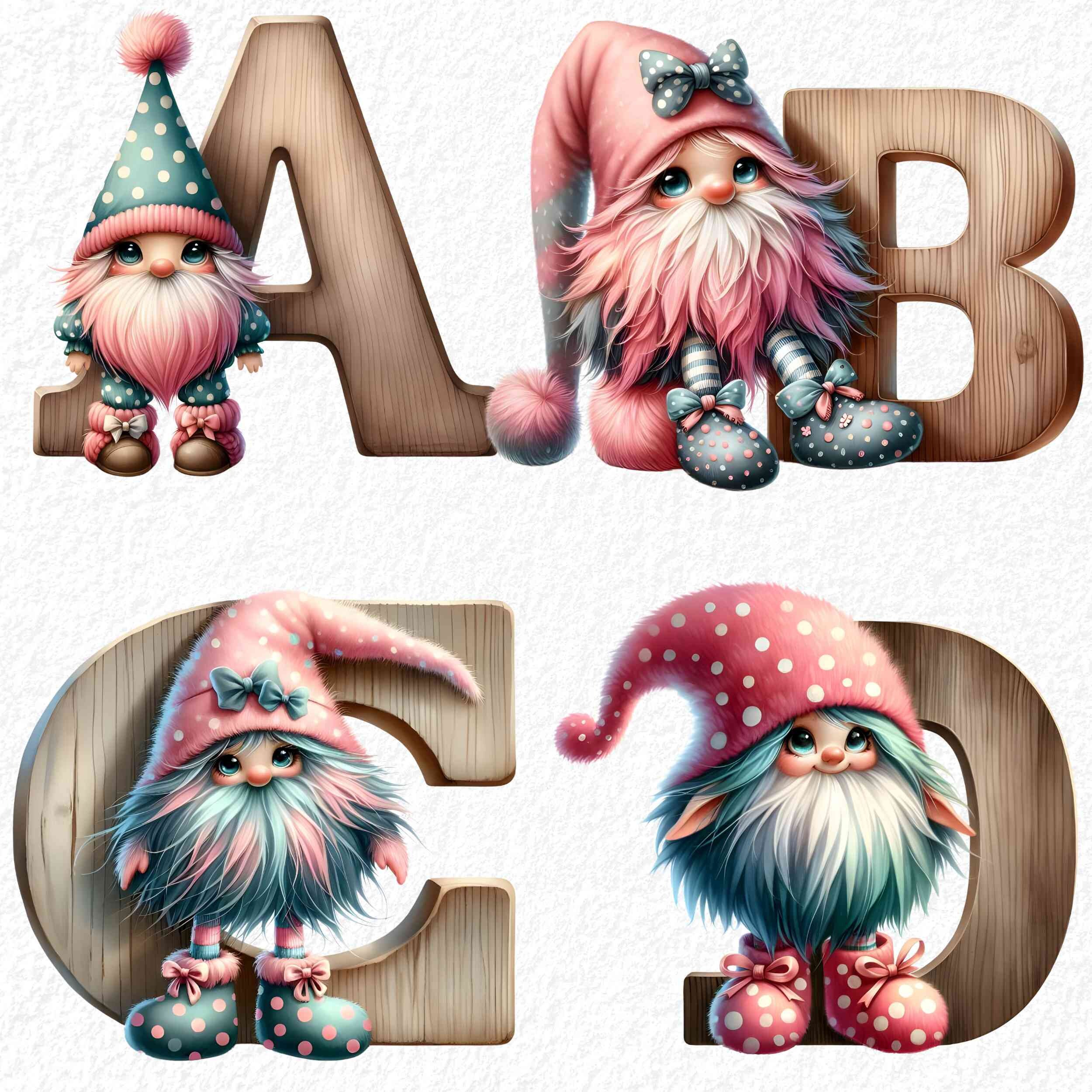 Gnomes Letters Png Gnomes Alphabet Png Decorative Letters Wooden ...