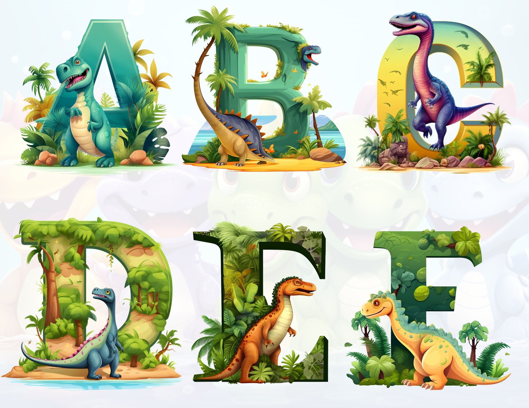Dinosaur Png Dinosaur Alphabet Png Decorative Letters Animal Alphabet ...