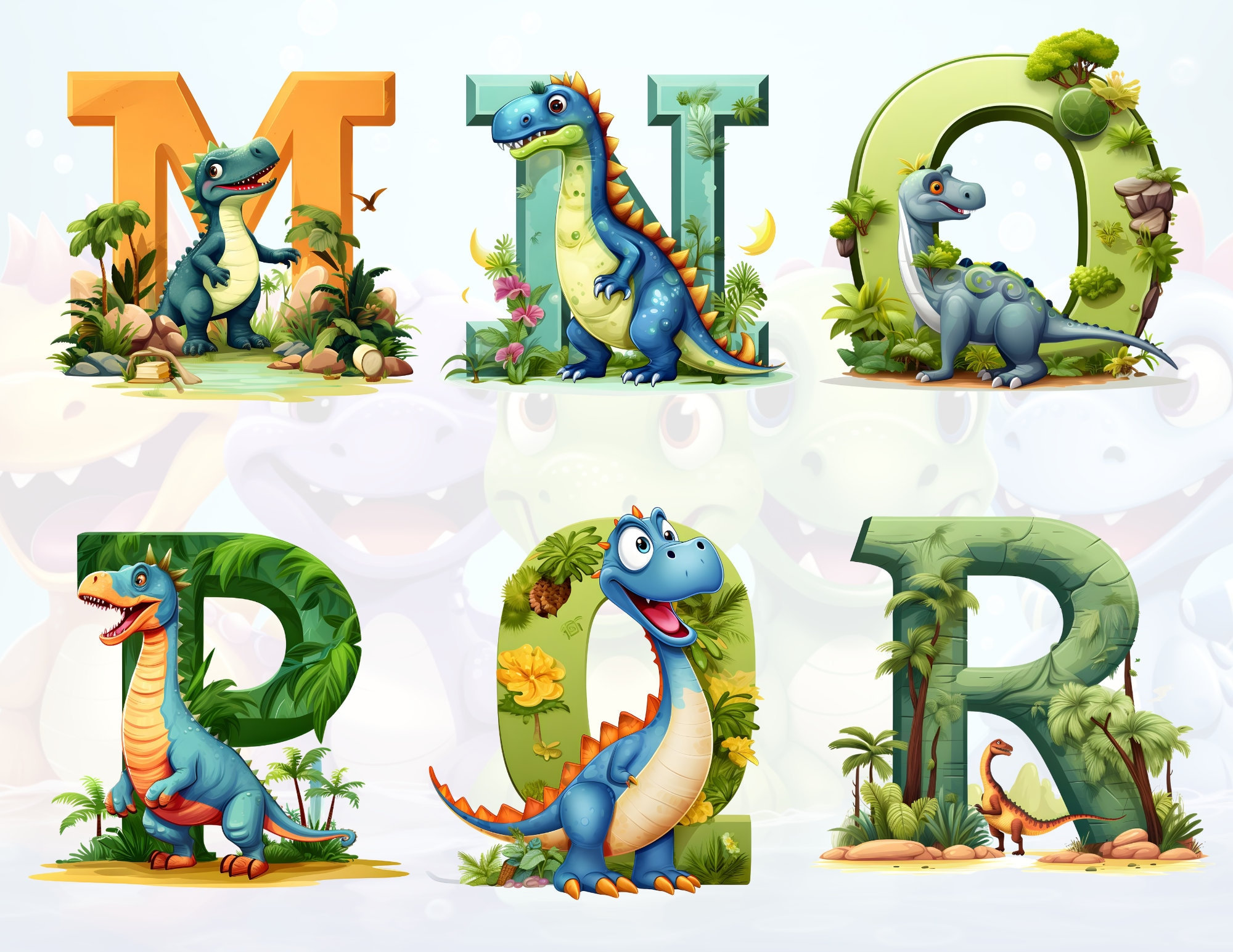 Dinosaur Png Dinosaur Alphabet Png Decorative Letters Animal Alphabet ...