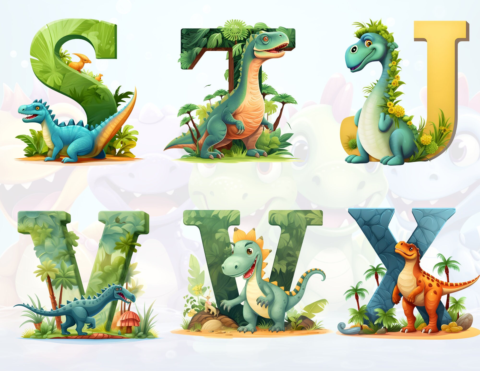 Dinosaur Png Dinosaur Alphabet Png Decorative Letters Animal Alphabet ...