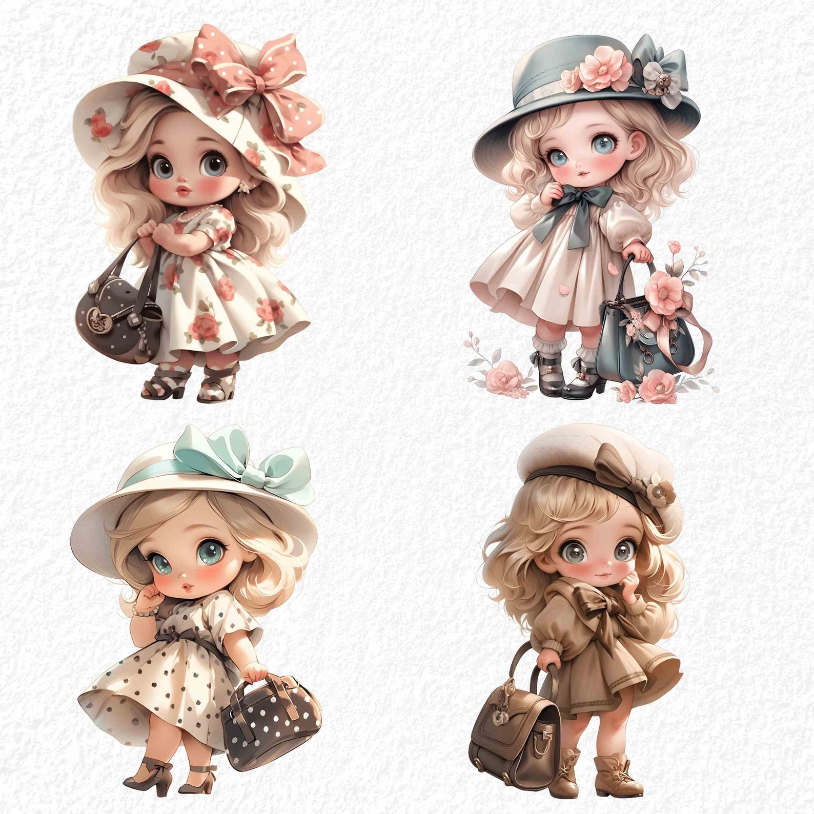 Parisian Girl Clipart Bundle High Quality Clipart Paris-themed Sticker ...