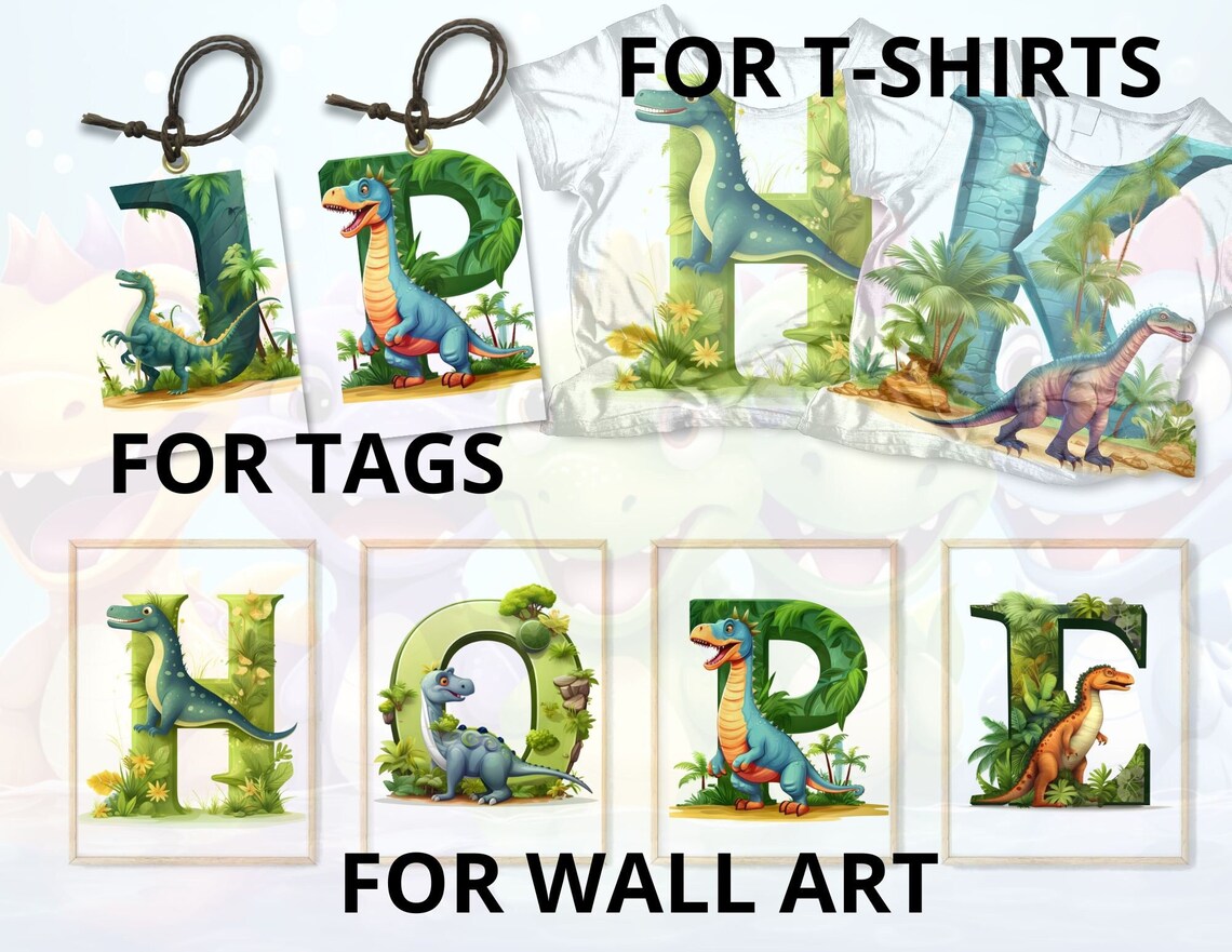 Dinosaur Png Dinosaur Alphabet Png Decorative Letters Animal Alphabet ...