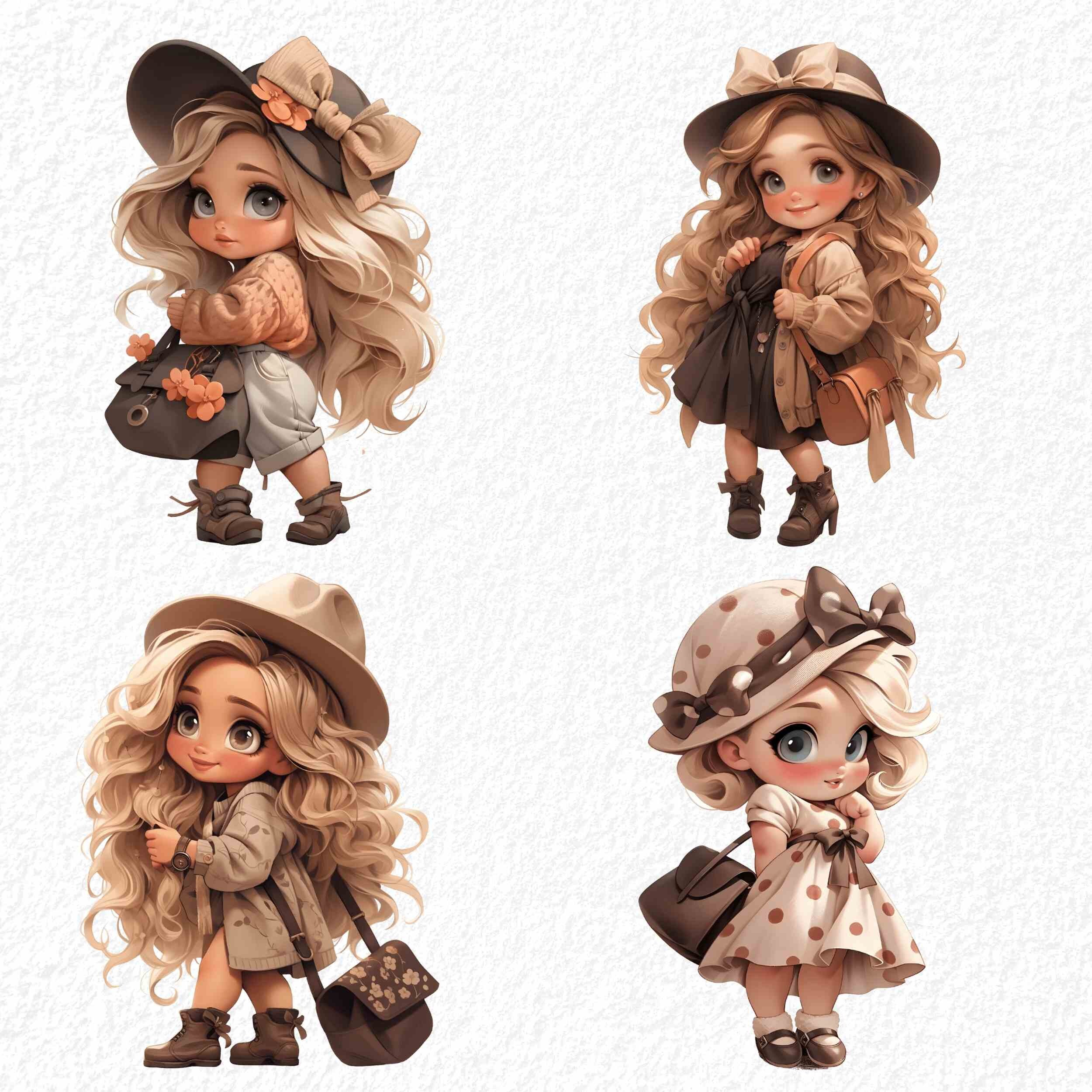 Parisian Girl Clipart Bundle High Quality Clipart Paris Themed Sticker 1331