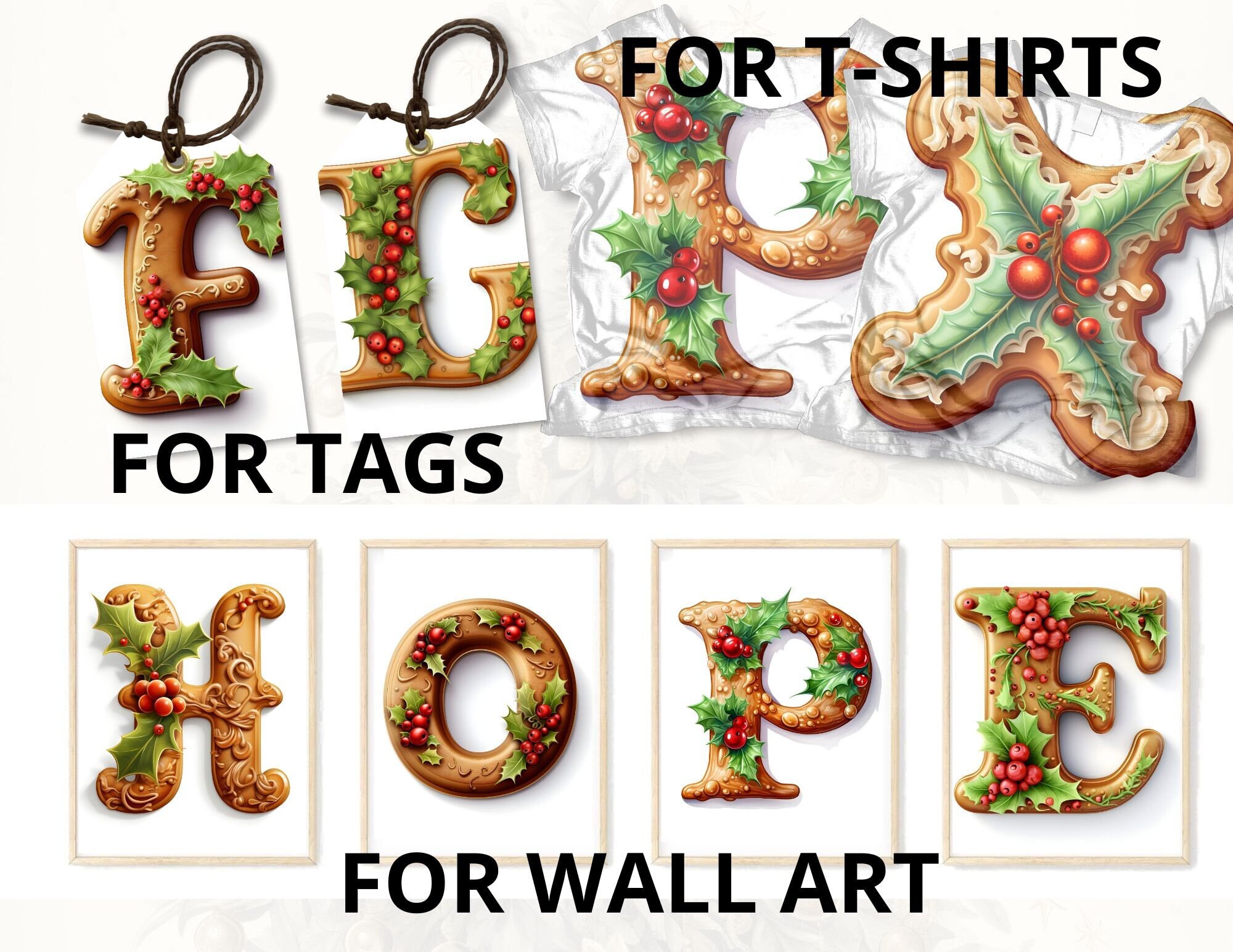 Christmas Gingerbread Cookies Png Christmas Alphabet Png Decorative ...