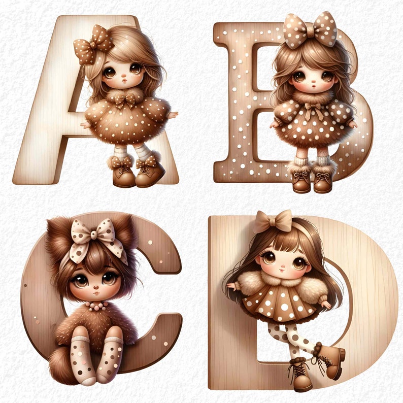 Dolls Png Alphabet Png Dolls Decorative Letters Dolls Alphabet Letters ...