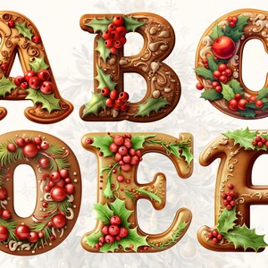 Christmas Gingerbread Cookies Png Christmas Alphabet Png Decorative ...