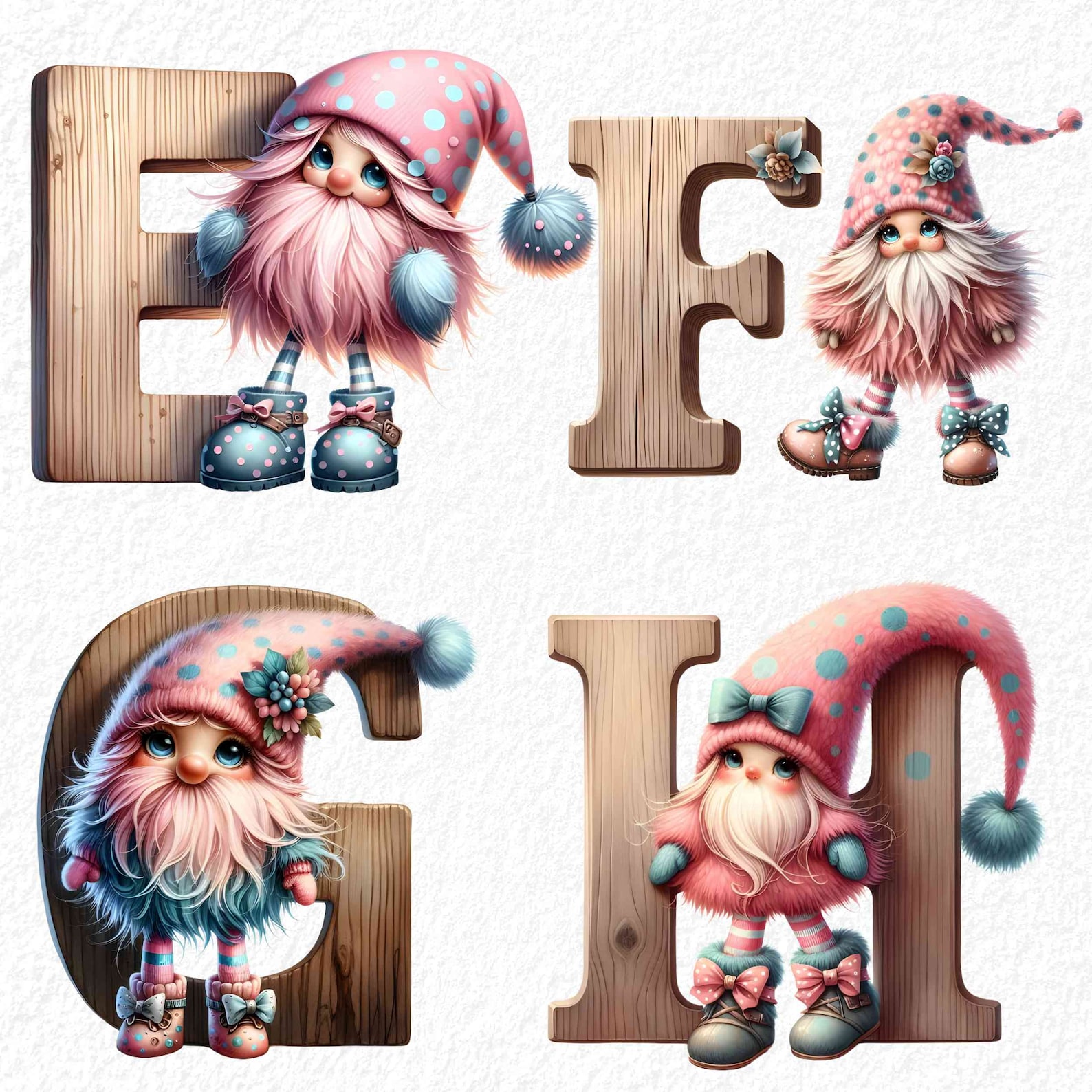 Gnomes Letters Png Gnomes Alphabet Png Decorative Letters Wooden ...