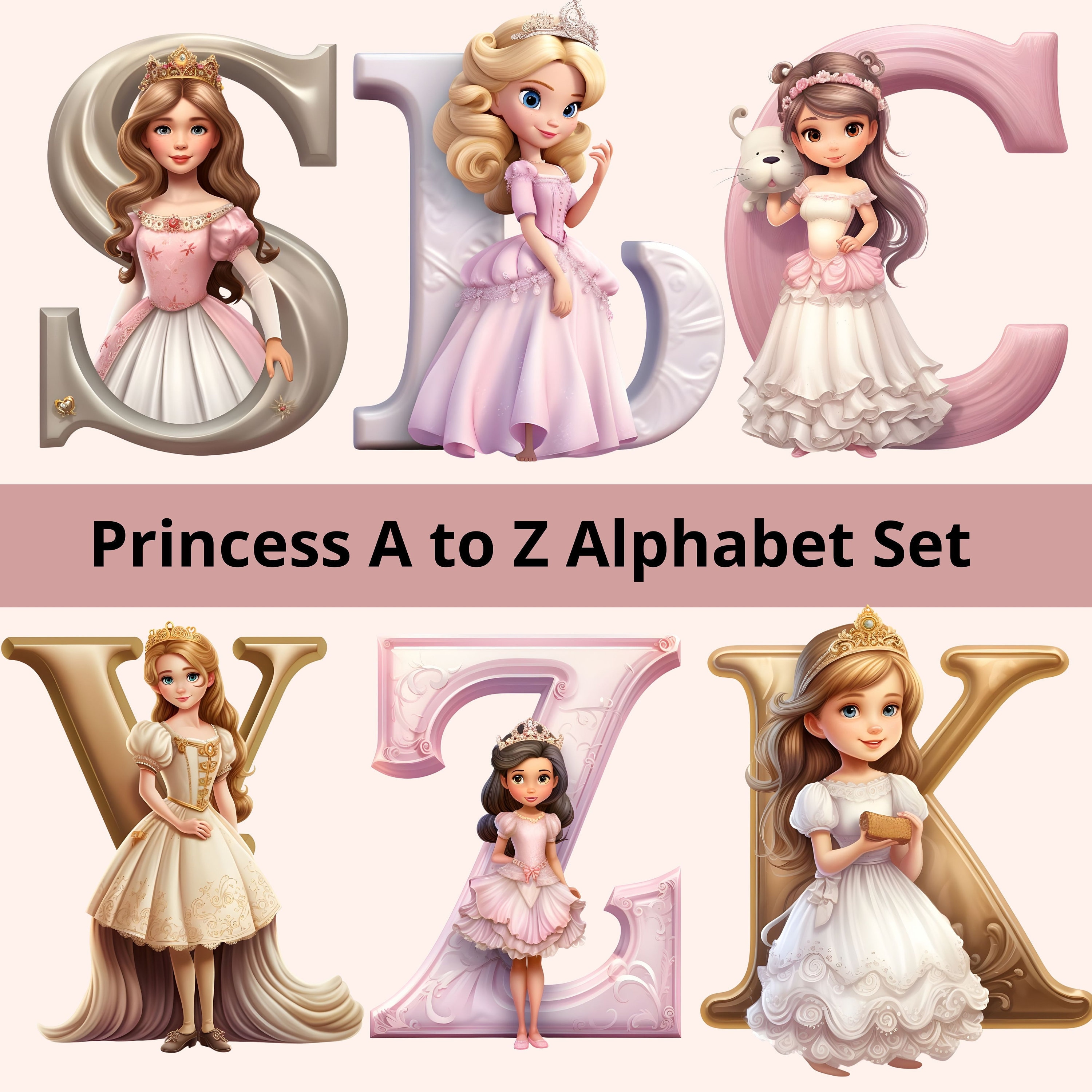 Princess Png Alphabet Png Princess Decorative Letters Princess Alphabet ...
