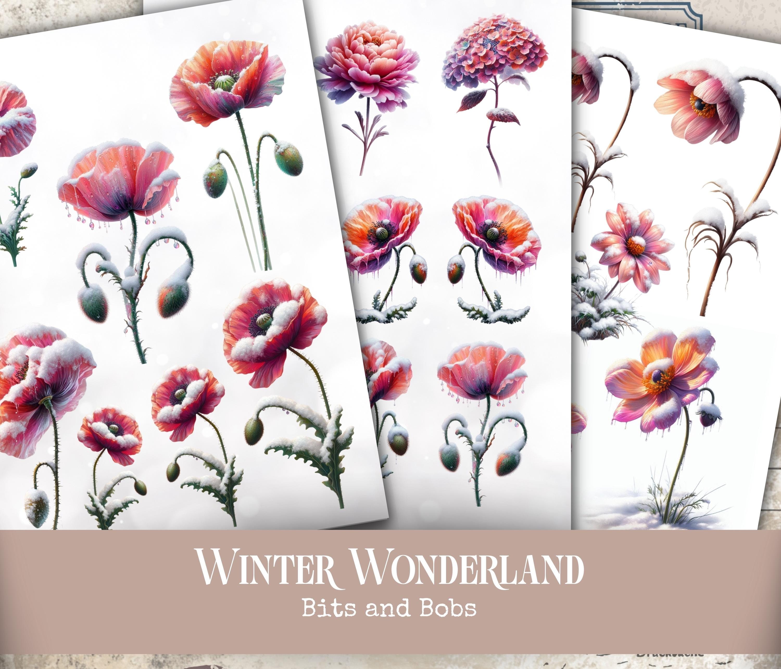 Winter Wonderland Bits and Bobs - Pastel Ephemera Fussy Cuts, Junk ...