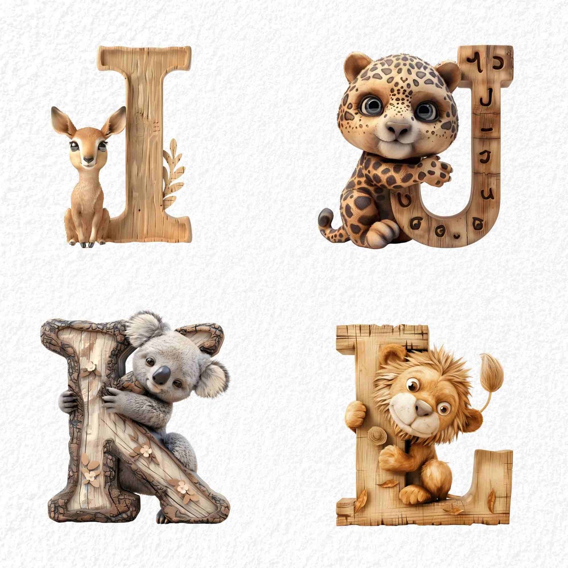 Animals Letters Png Animals Alphabet Png Decorative Letters Wooden ...