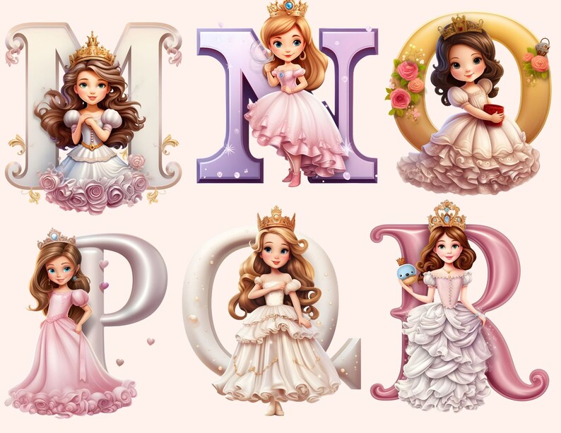 Princess Png Alphabet Png Princess Decorative Letters Princess Alphabet ...